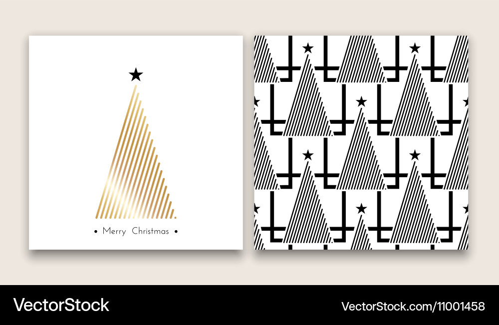 Christmas tree in line art 03 Royalty Free Vector Image