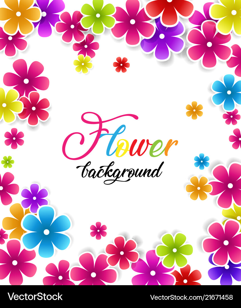 Colorful floral background Royalty Free Vector Image