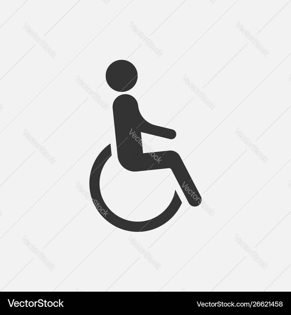 Disabled man sign isolated on white background Vector Image