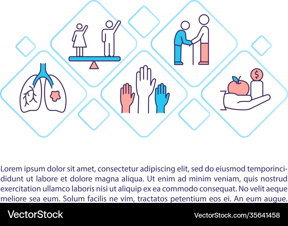 Health policy concept icon with text Royalty Free Vector
