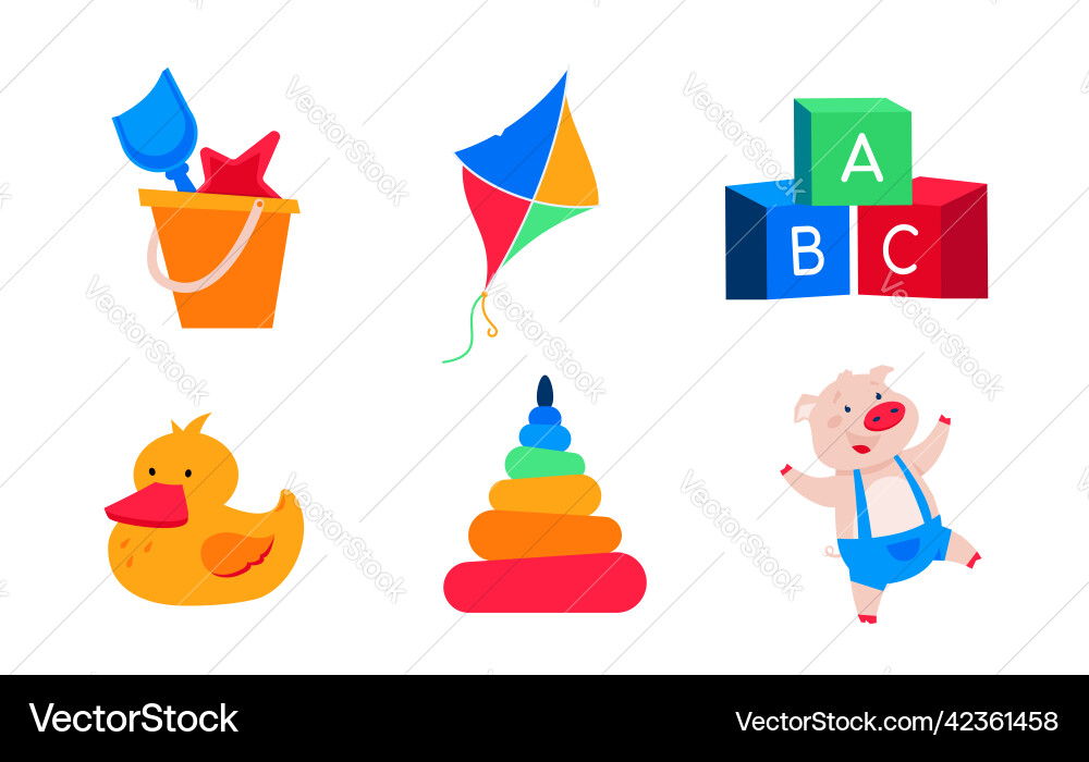 Kindergarten and preschool - flat design style Vector Image