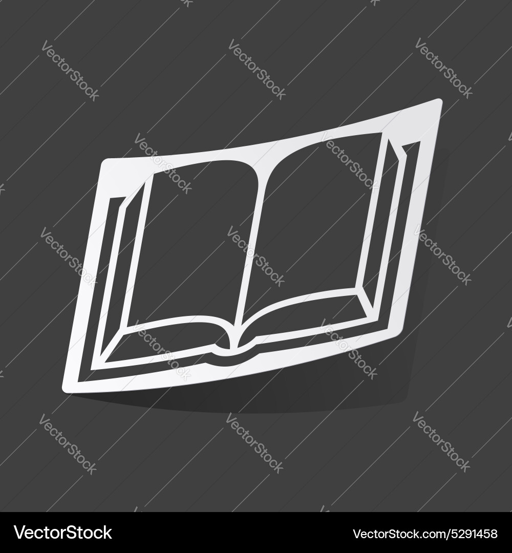 Monochrome book sticker Royalty Free Vector Image