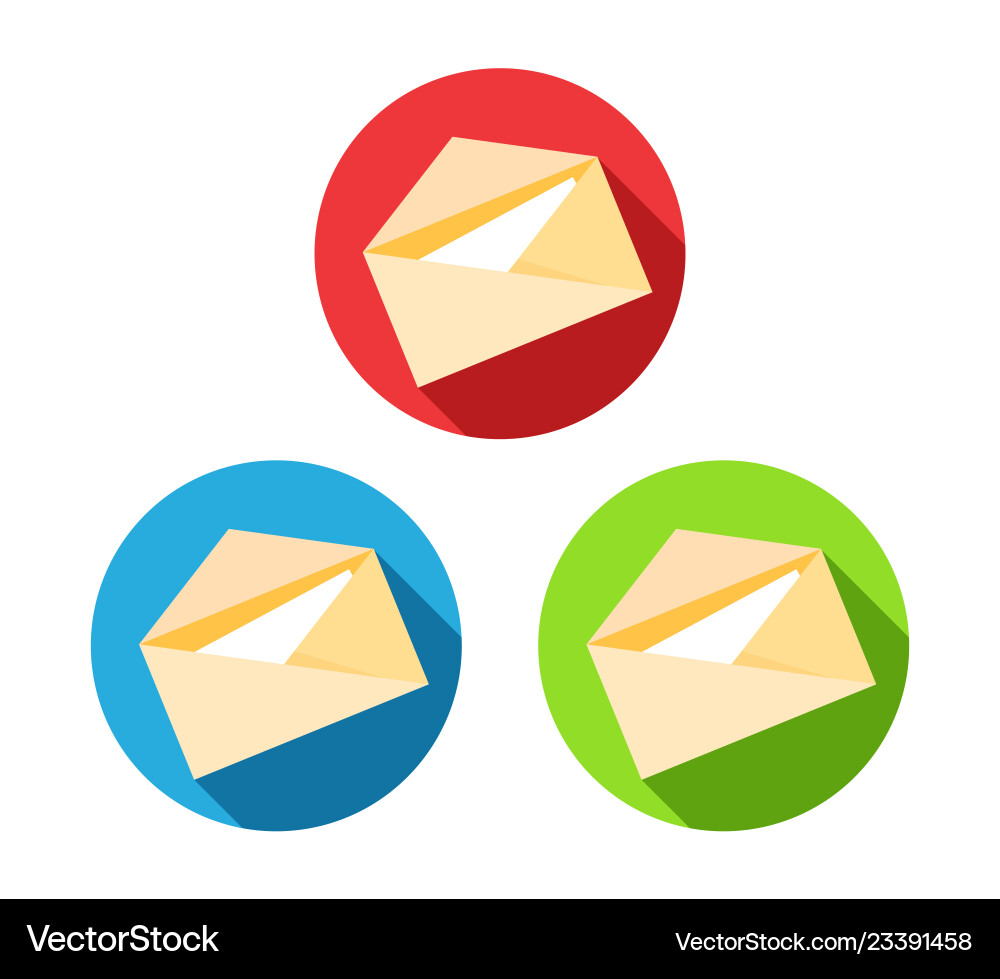 Post letter icon set symbol set isolated Vector Image