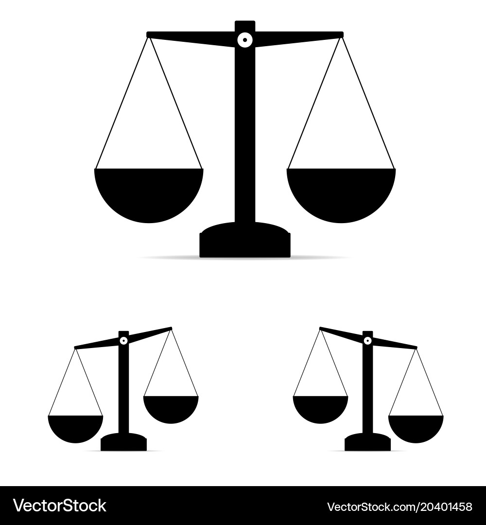 Scales in black color set Royalty Free Vector Image