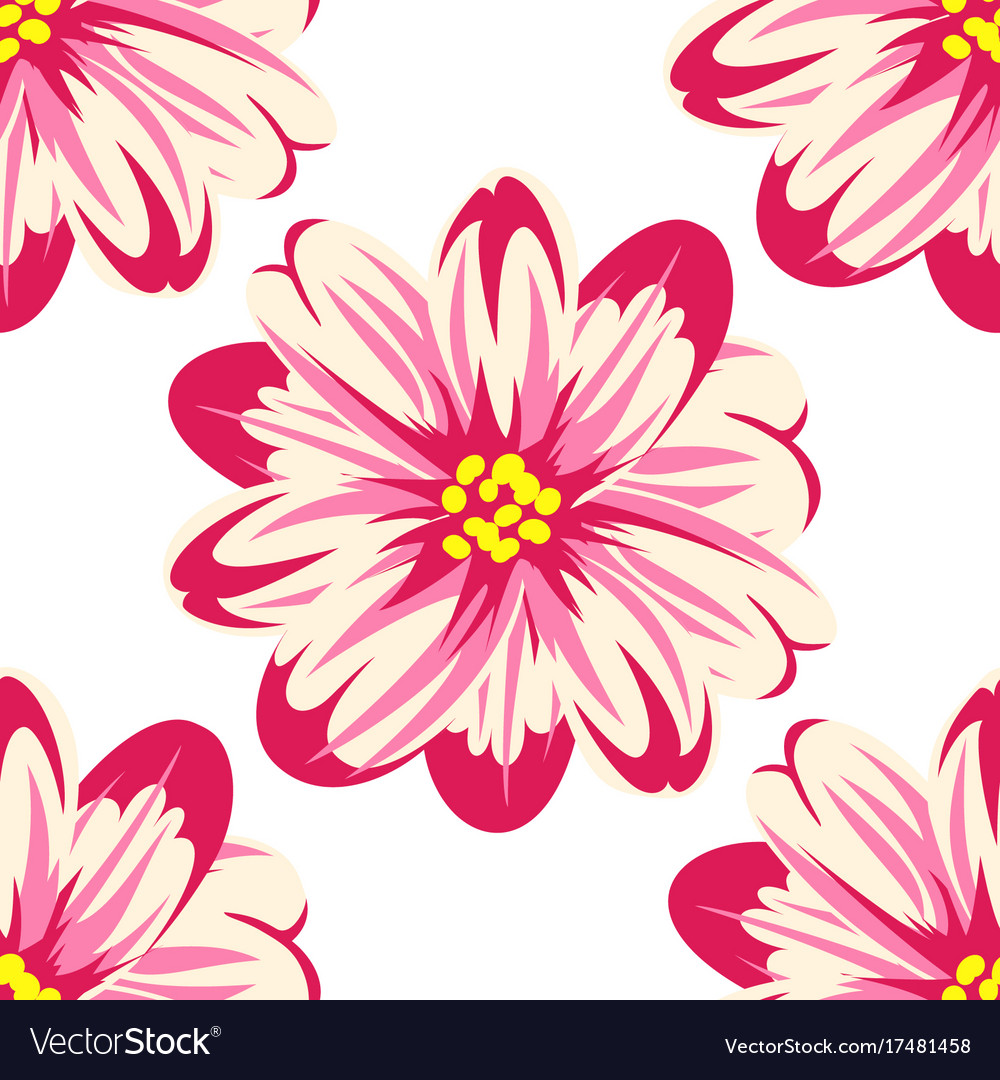 Seamless flower pattern Royalty Free Vector Image