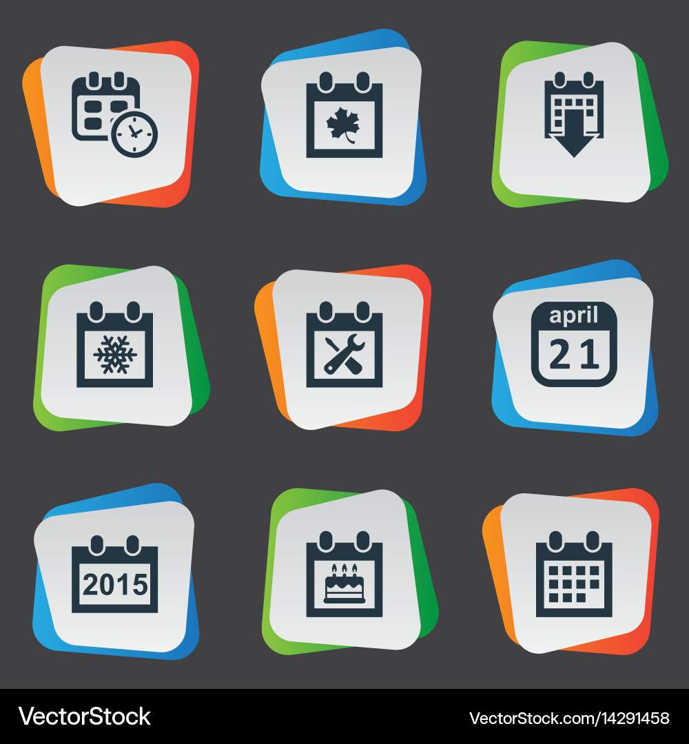 Set of simple plan icons Royalty Free Vector Image