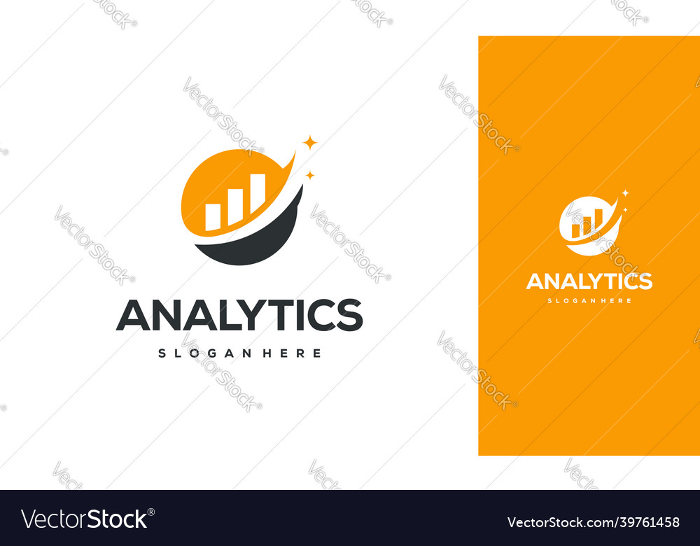 Simple analytic logo designs template business Vector Image