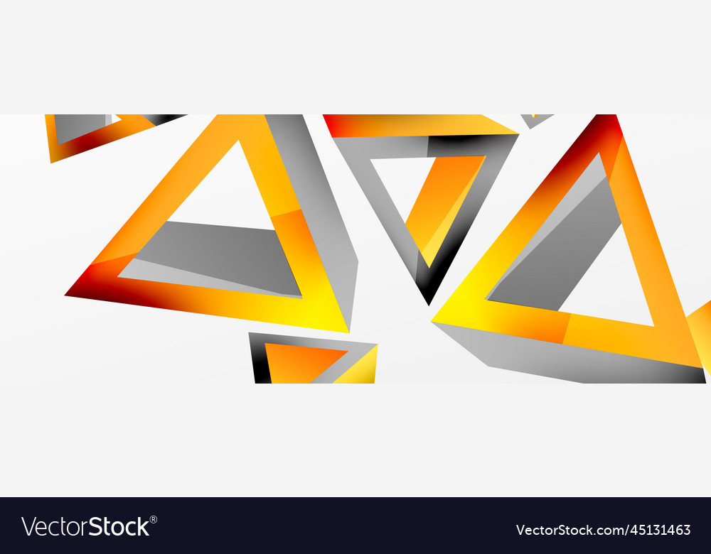 3d triangle abstract background basic shape Vector Image