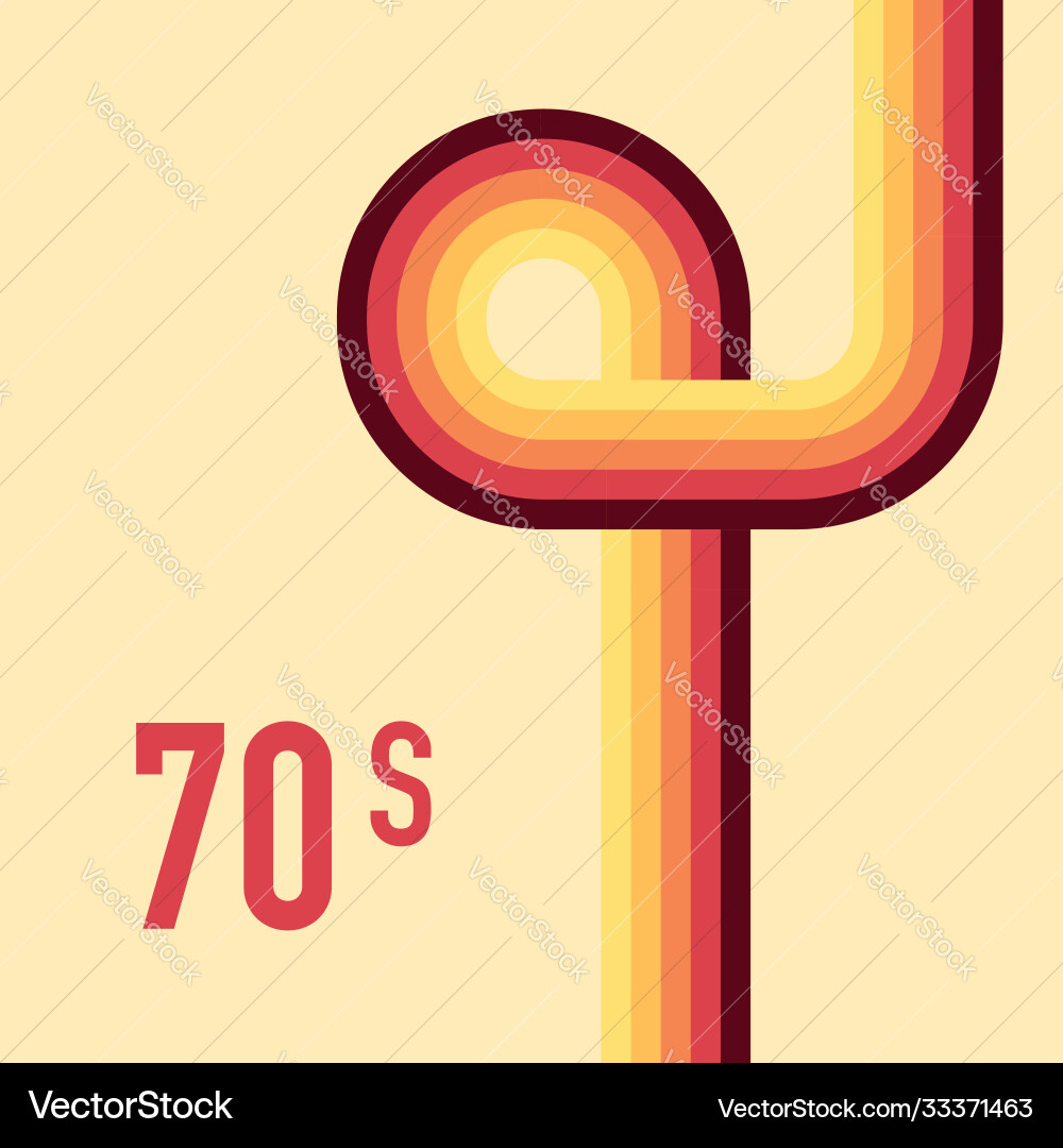 70s 1970 abstract stock retro lines Royalty Free Vector