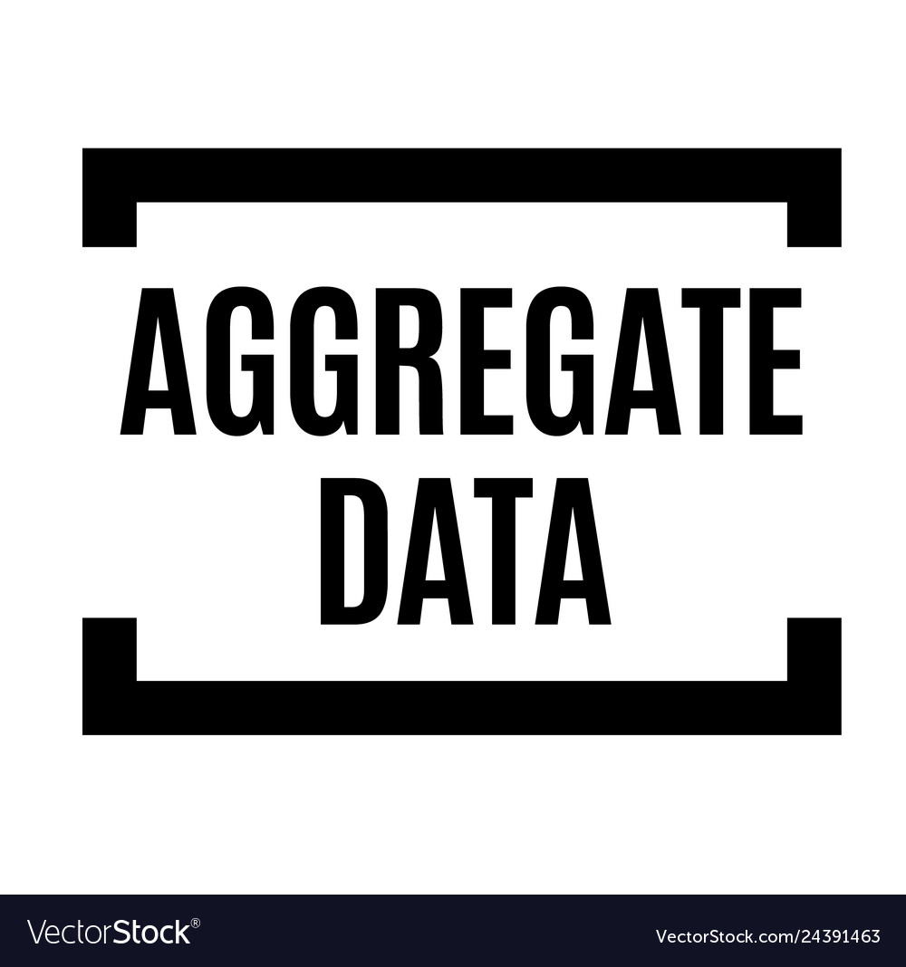 Aggregate data black stamp Royalty Free Vector Image