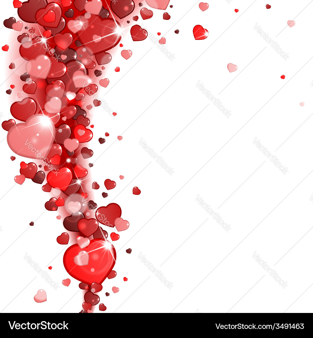 Background of red hearts Royalty Free Vector Image