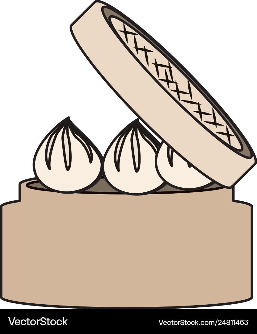 Dim sum chinese food icon Royalty Free Vector Image