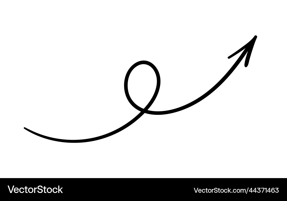 Hand painted arrow Royalty Free Vector Image - VectorStock