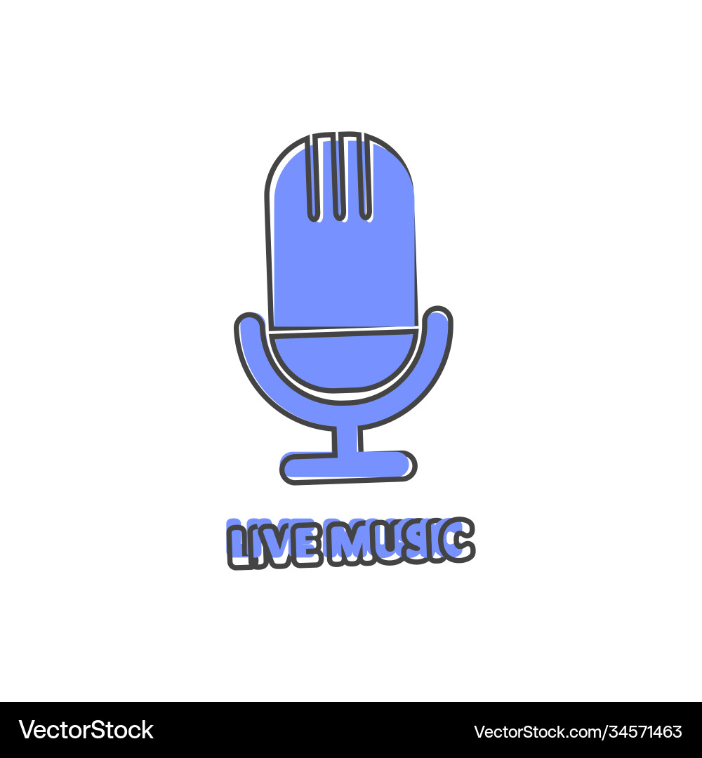 Live music icon on white isolated background Vector Image