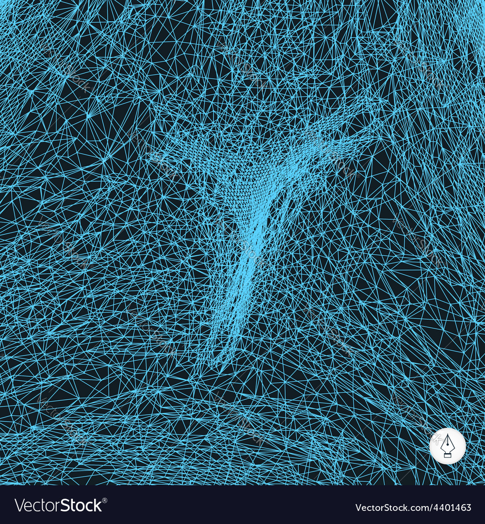 Network abstract background 3d technology Vector Image