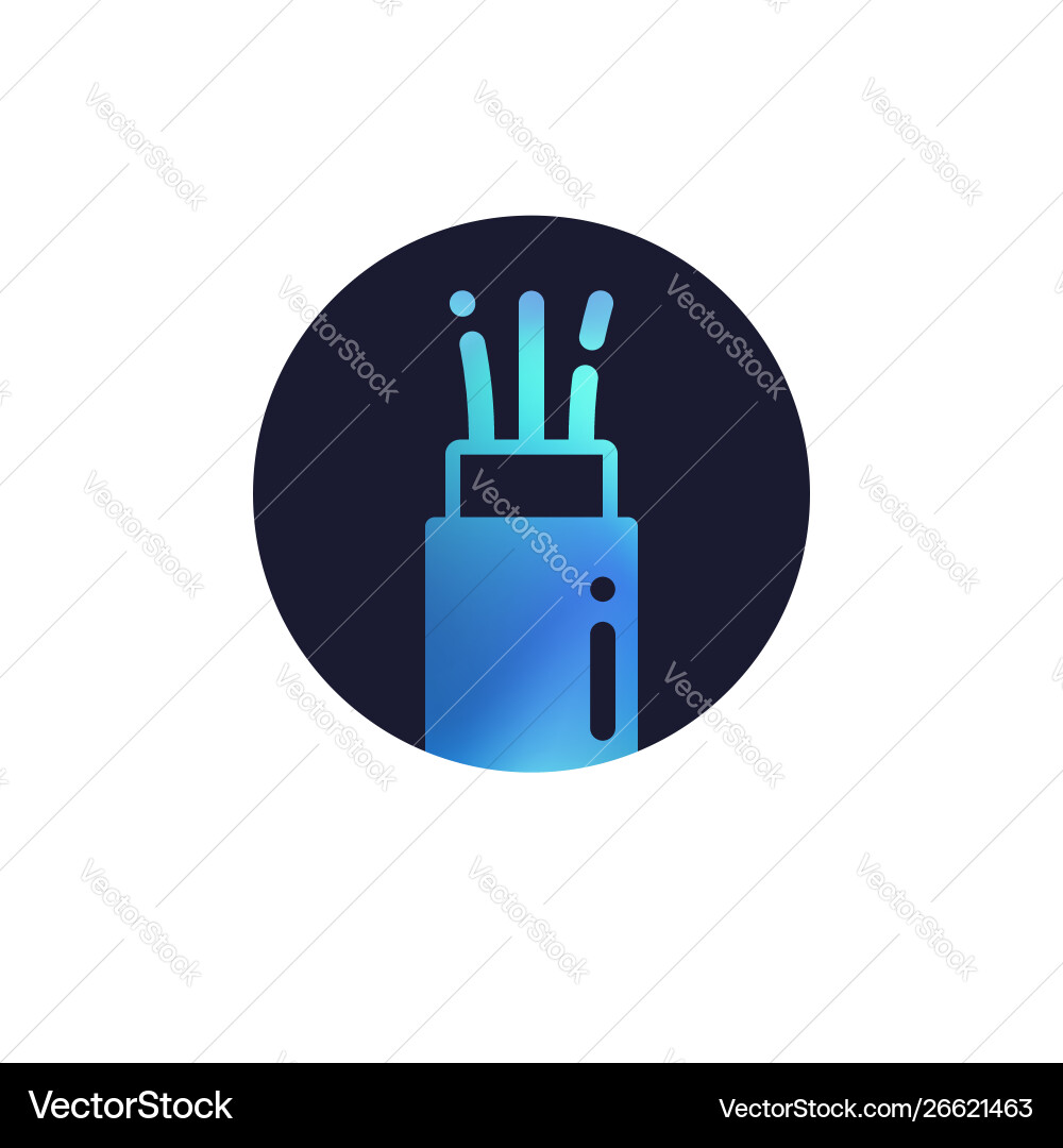Optical fiber iconisolated on white background Vector Image