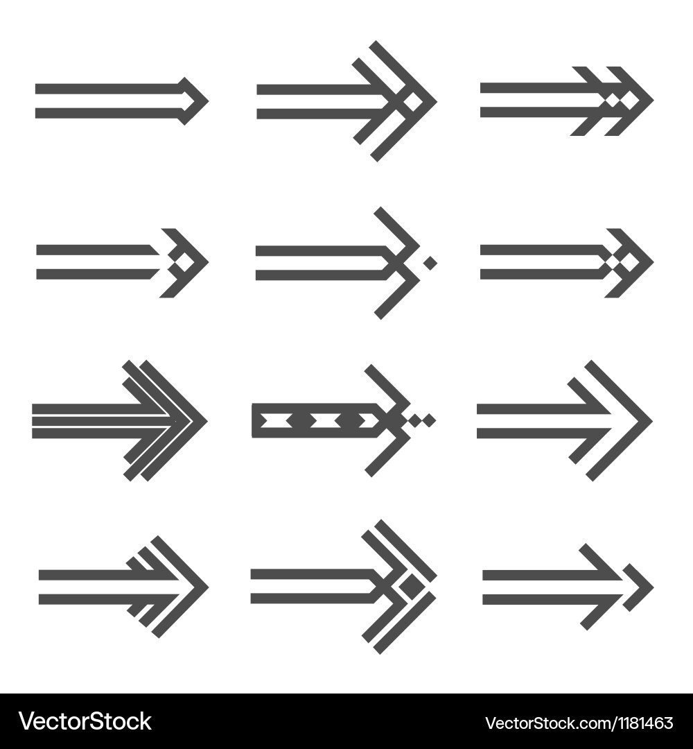 Set of various arrows sign Royalty Free Vector Image