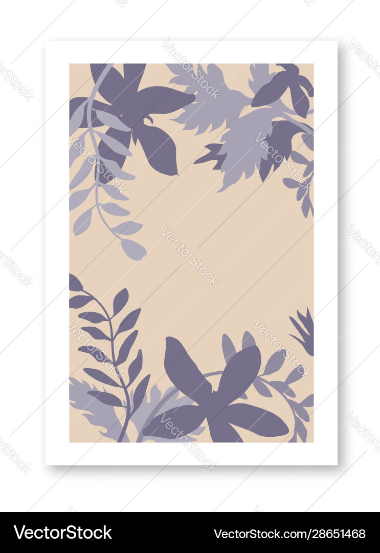 Abstract floral botanical organic shapes Vector Image