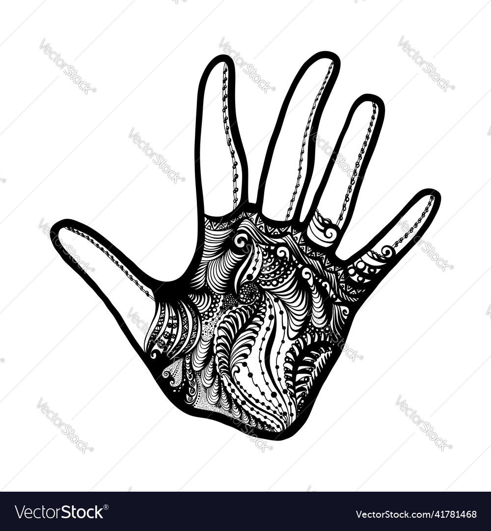 Abstract hand Royalty Free Vector Image - VectorStock
