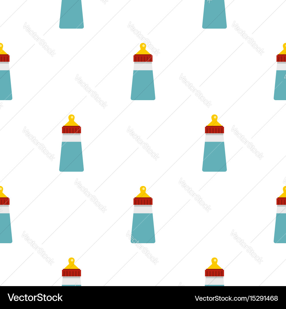 Baby milk bottle pattern flat Royalty Free Vector Image