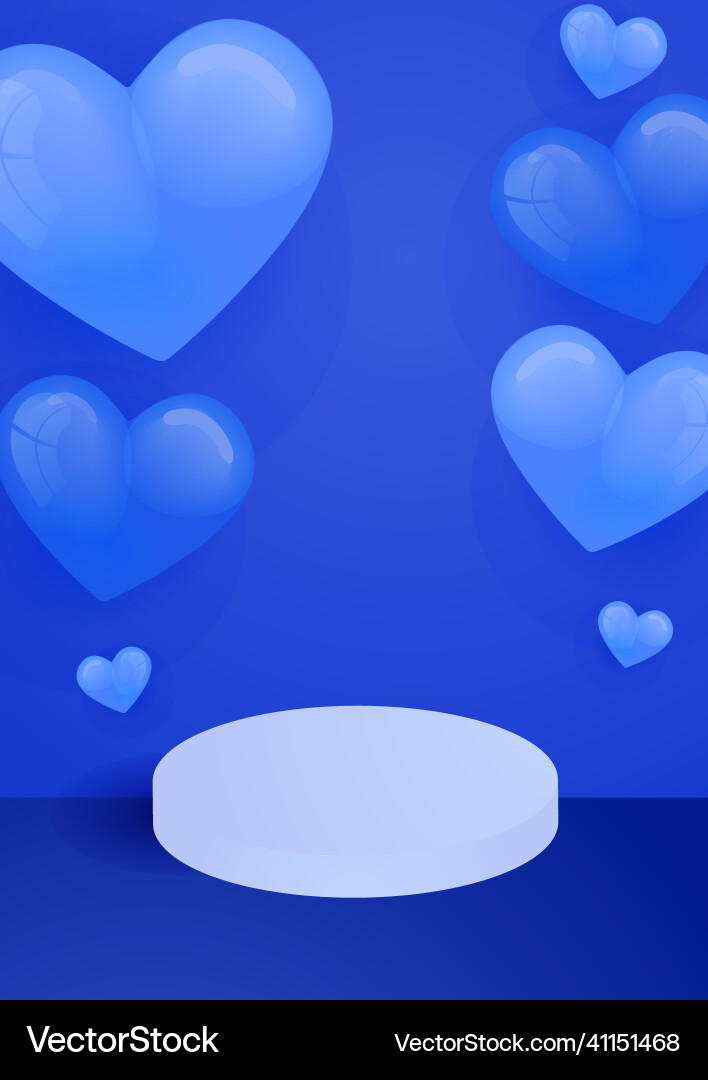 Blue universal love valentine background design Vector Image