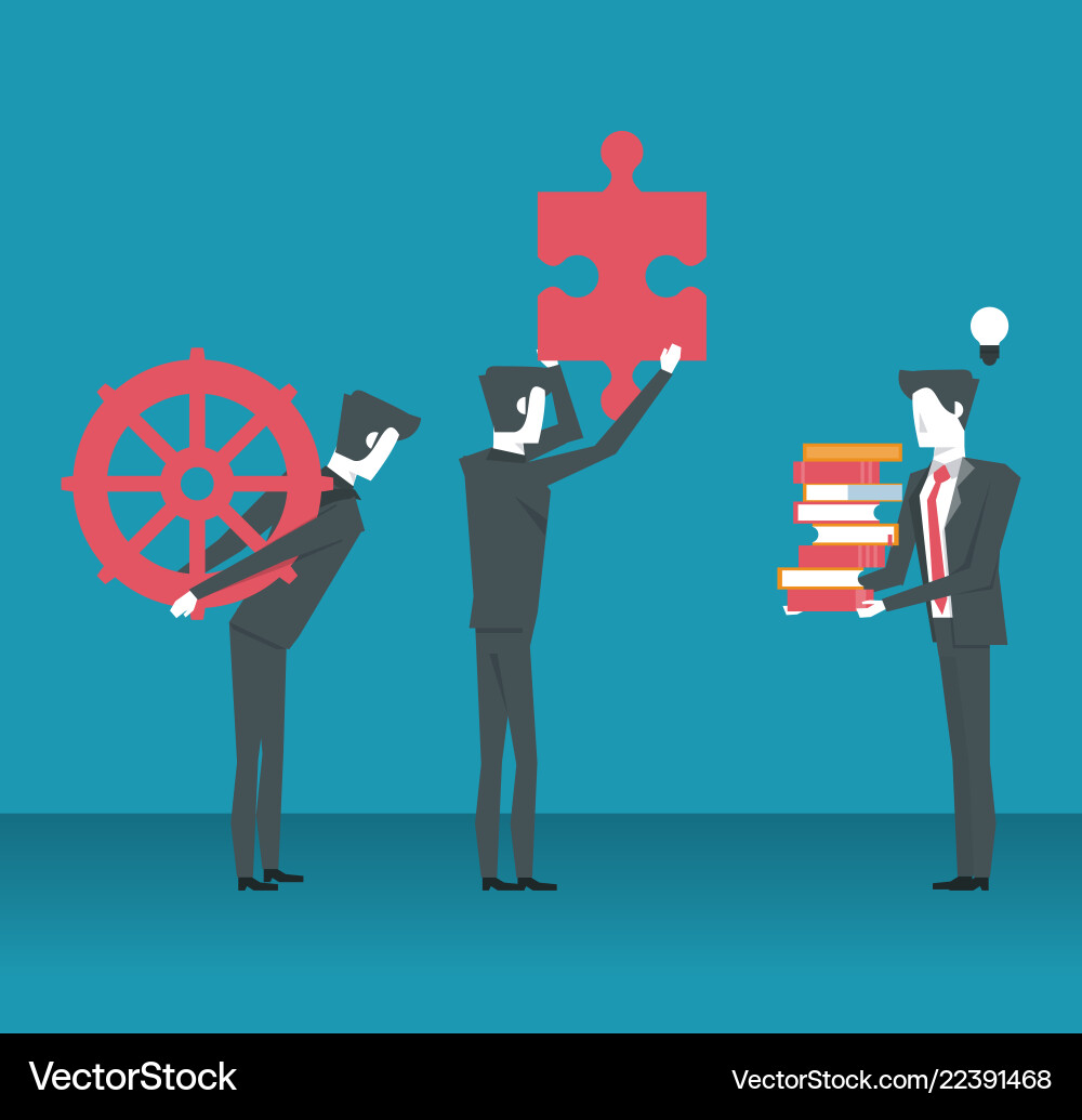 Geschäftspartner Cartoon Lizenzfreies Vektorbild