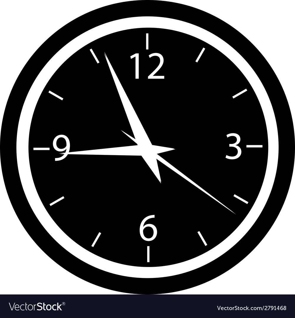 Clock button Royalty Free Vector Image - VectorStock