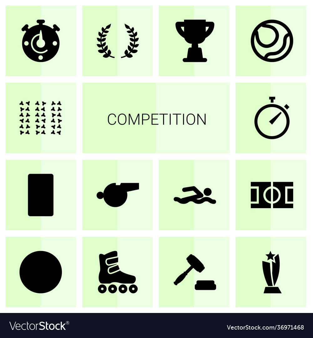 Competition icons Royalty Free Vector Image - VectorStock