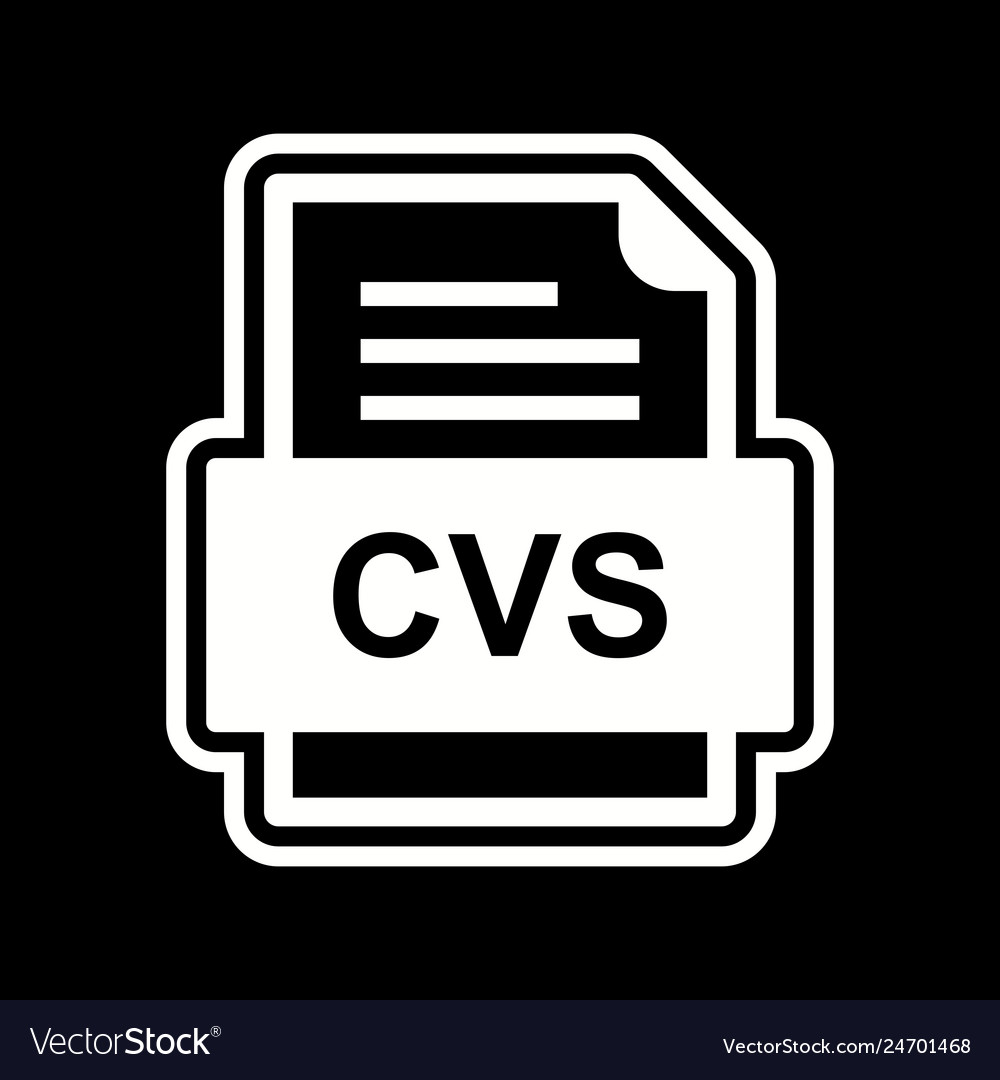 Cvs file document icon Royalty Free Vector Image