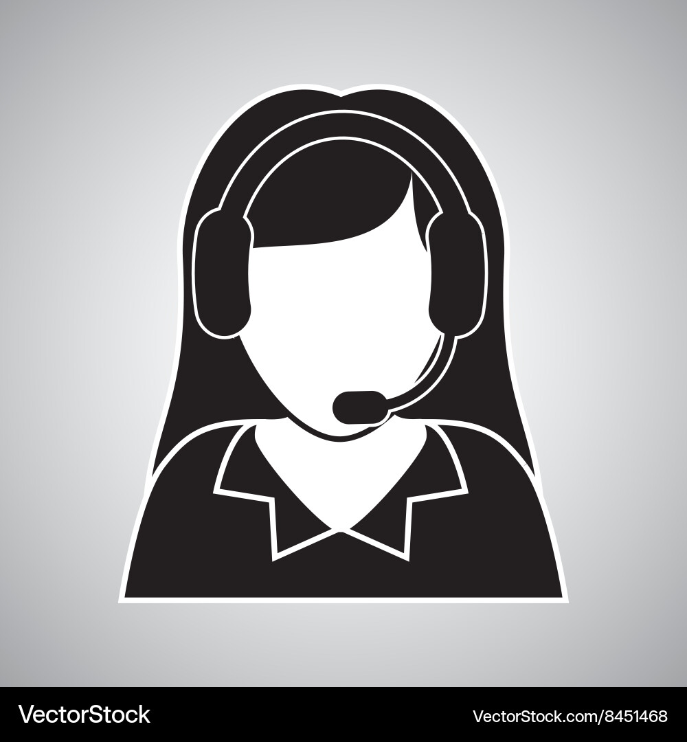 Design of call center editable Royalty Free Vector Image