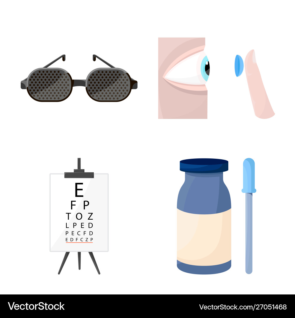 Design vision and clinic symbol Royalty Free Vector Image
