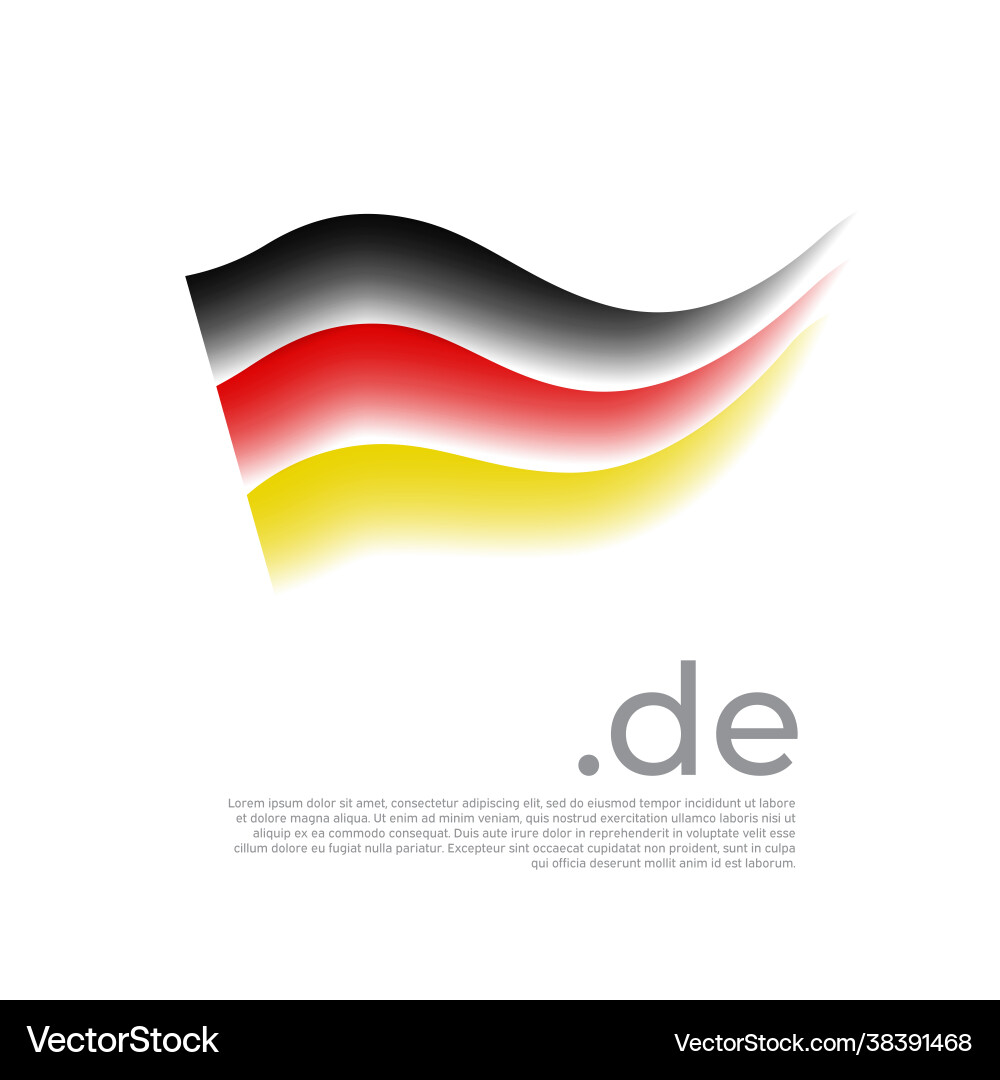 German flag stripes in colors germany Royalty Free Vector