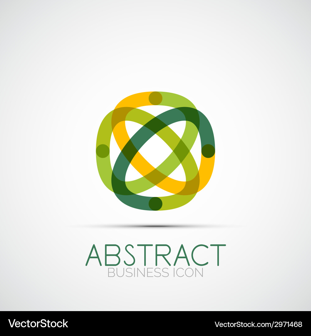 Line design loop logo Royalty Free Vector Image