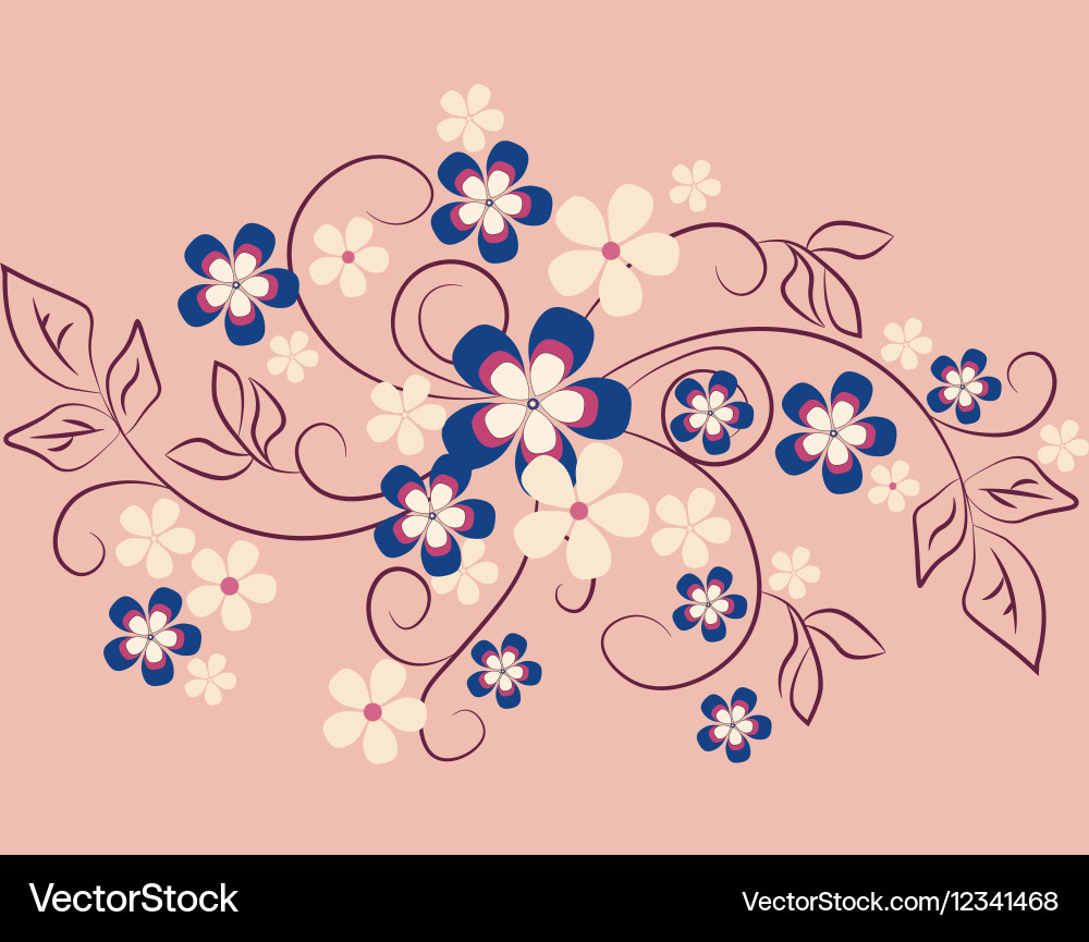 Natural floral ornament Royalty Free Vector Image