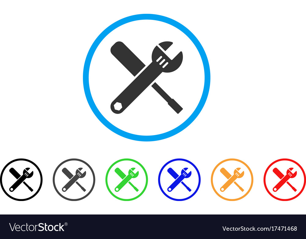 Tools rounded icon Royalty Free Vector Image - VectorStock