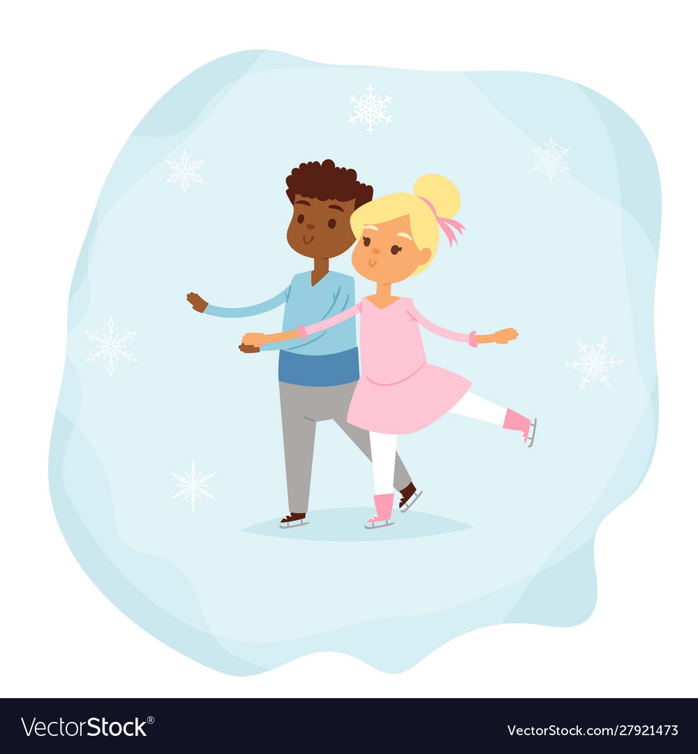 Figure skating winter sport Royalty Free Vector Image