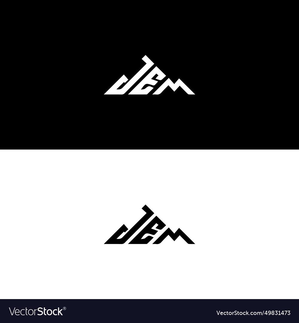 Jem triangle letter logo design with shap Vector Image