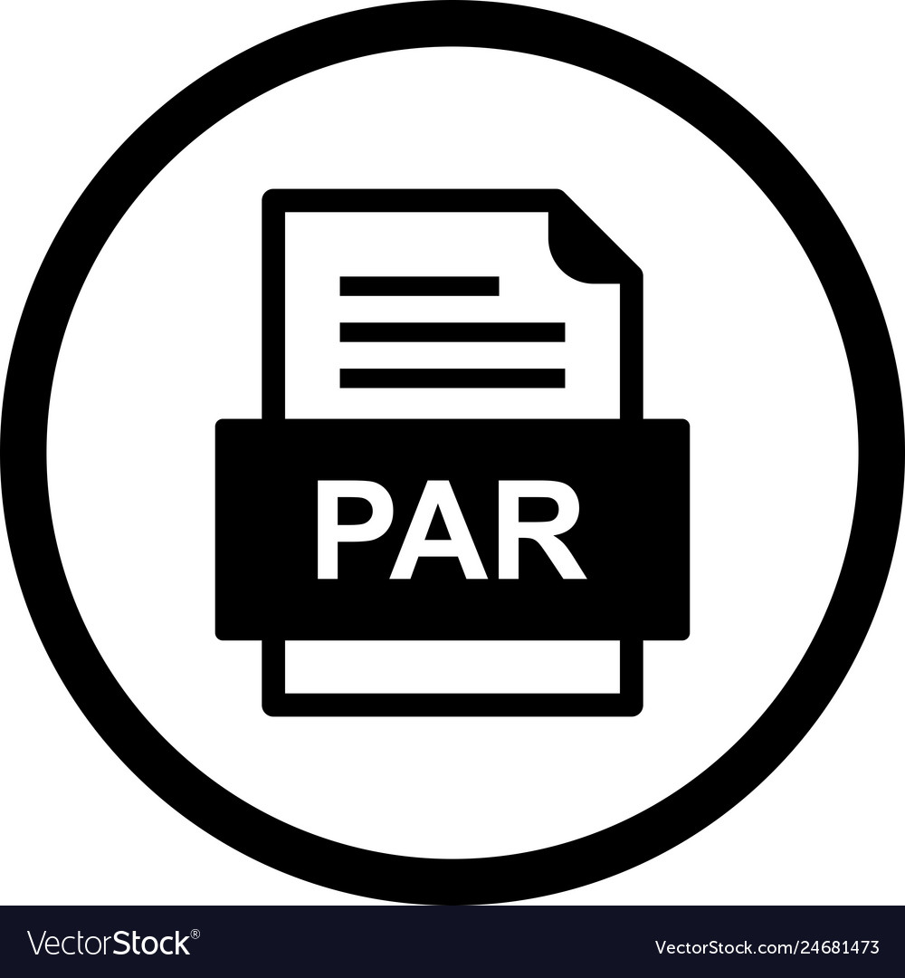 Par file document icon Royalty Free Vector Image