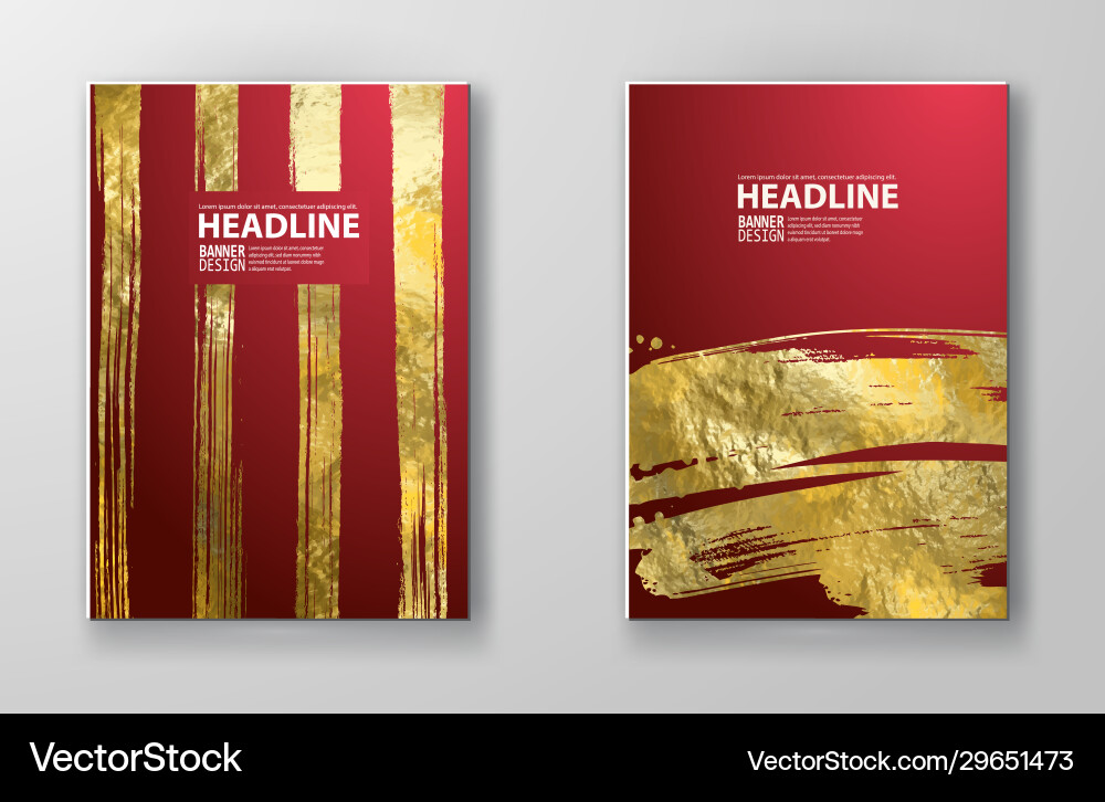 Red and gold design templates abstract eps10 Vector Image