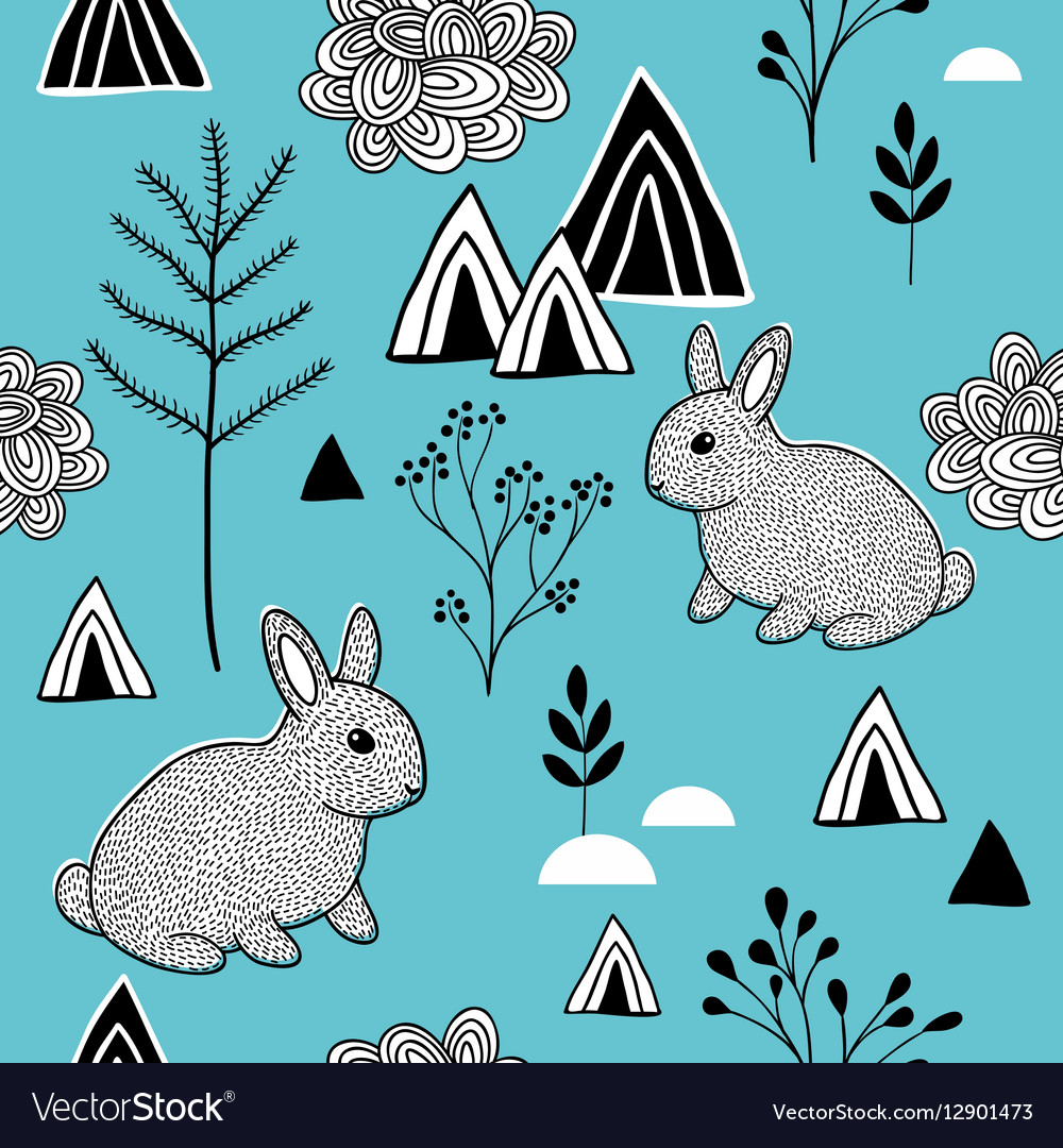 Simple pattern in scandinavian Royalty Free Vector Image