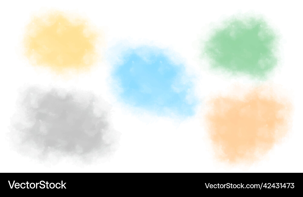 Soft pastel color watercolor texture set Vector Image