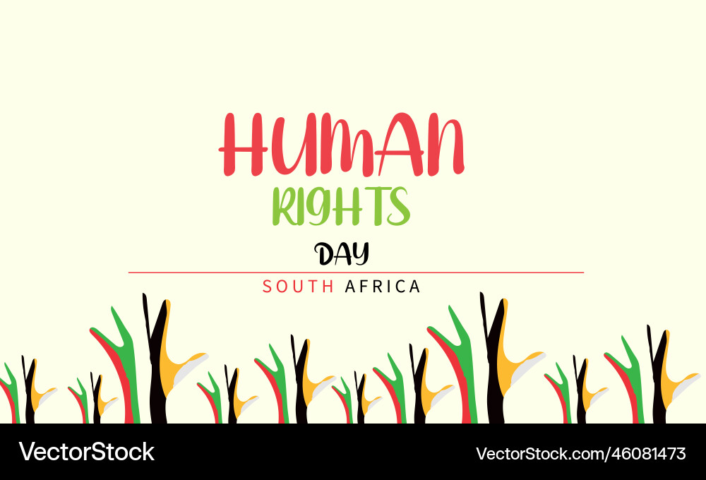 South africa human rights day Royalty Free Vector Image