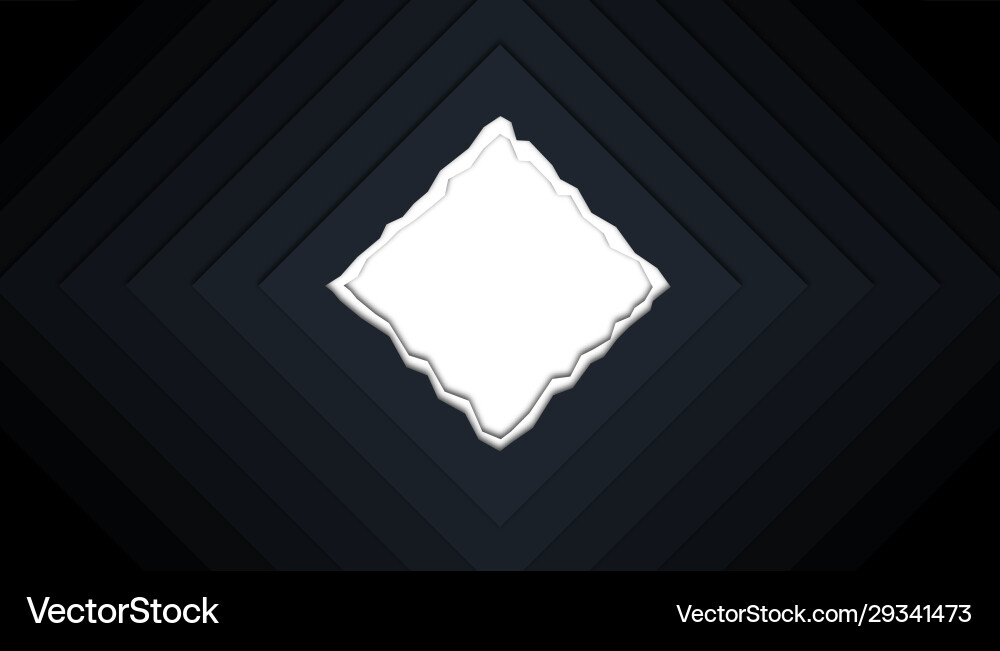 Square geometric background with paper cut shapes Vector Image