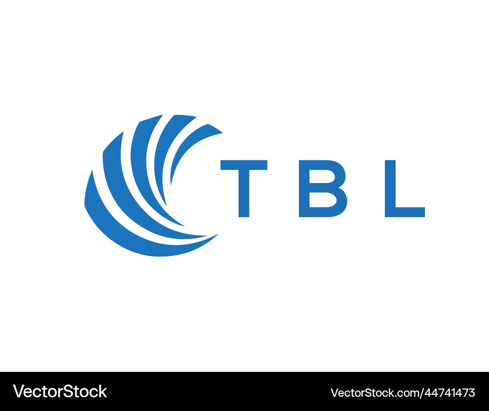Tbl letter logo design on white background Vector Image