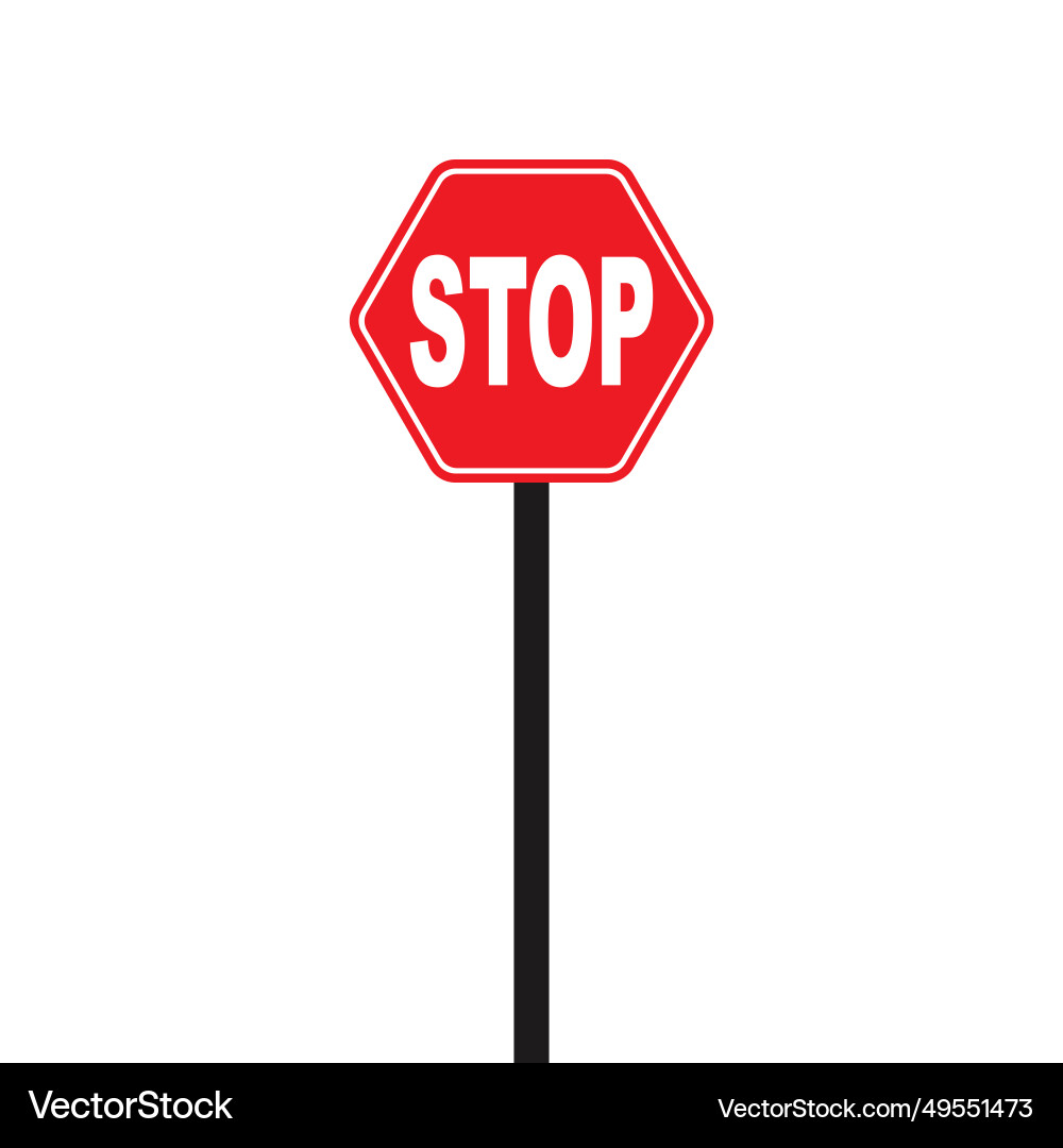 Traffic sign icon no stopping Royalty Free Vector Image
