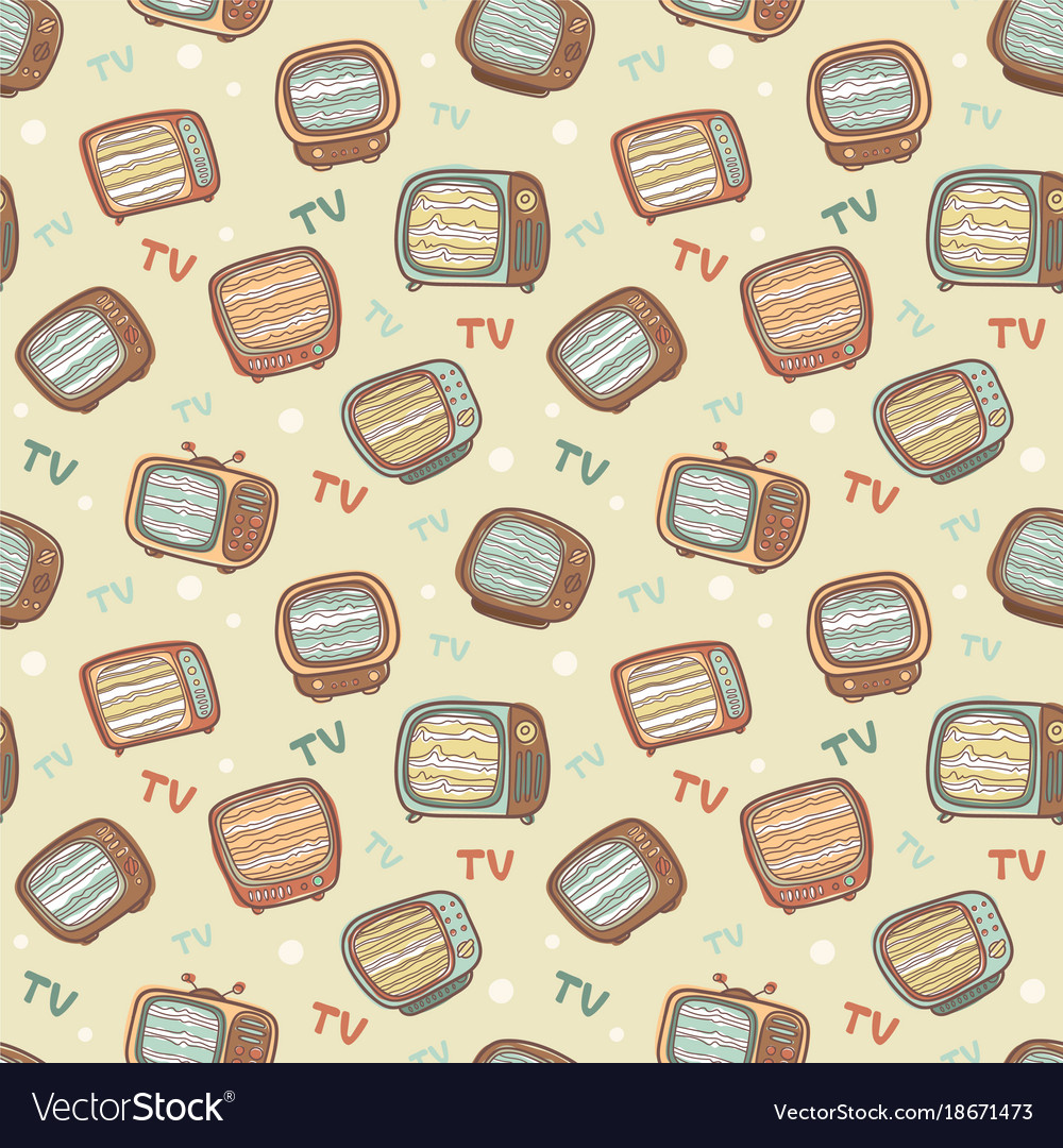 Tv pattern Royalty Free Vector Image - VectorStock
