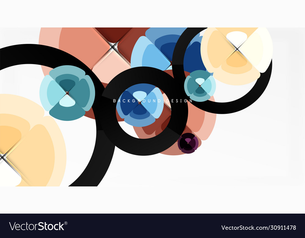 Abstract background trendy color circles Vector Image