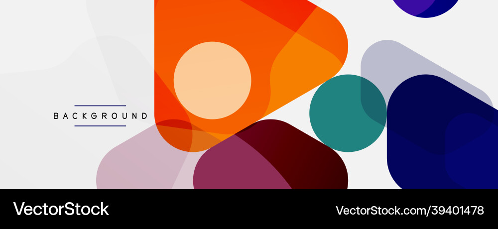 Abstract round geometric shapes and circles Vector Image