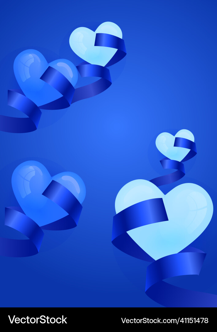 Blue universal love valentine background design Vector Image