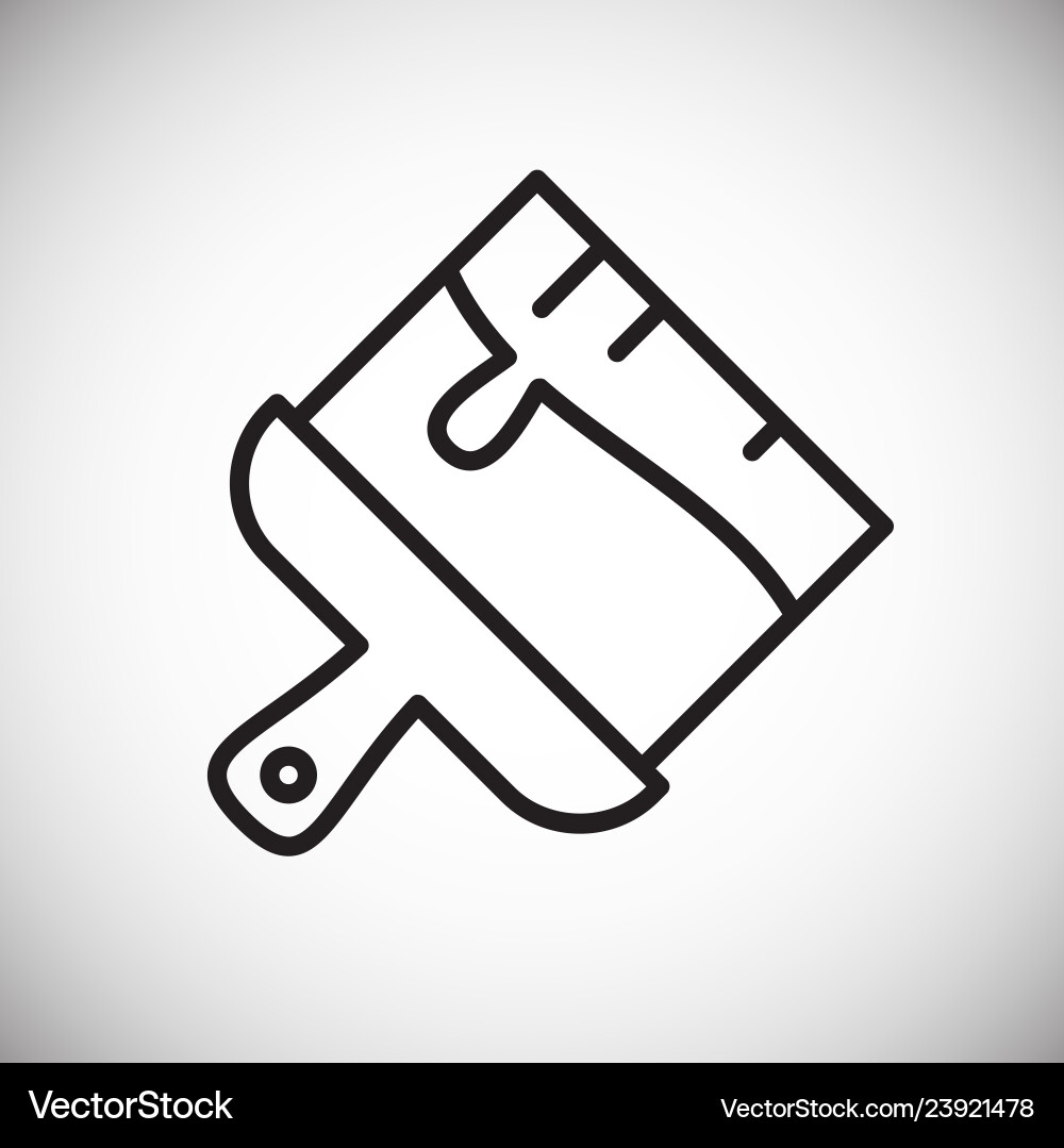 Brush line icon on white background for graphic Vector Image